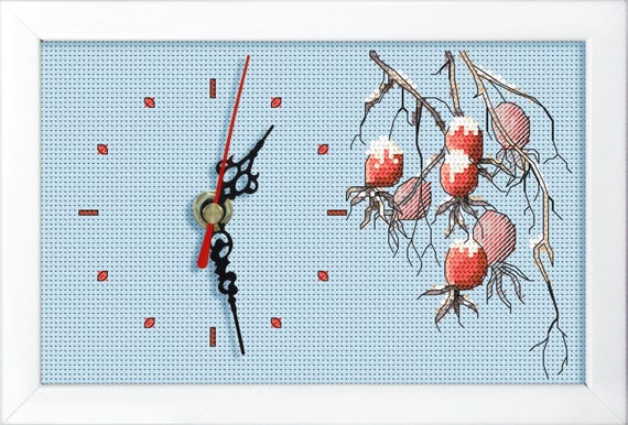 Clock Digital Pattern for Cross Stitch Clock With a Branch of | Etsy