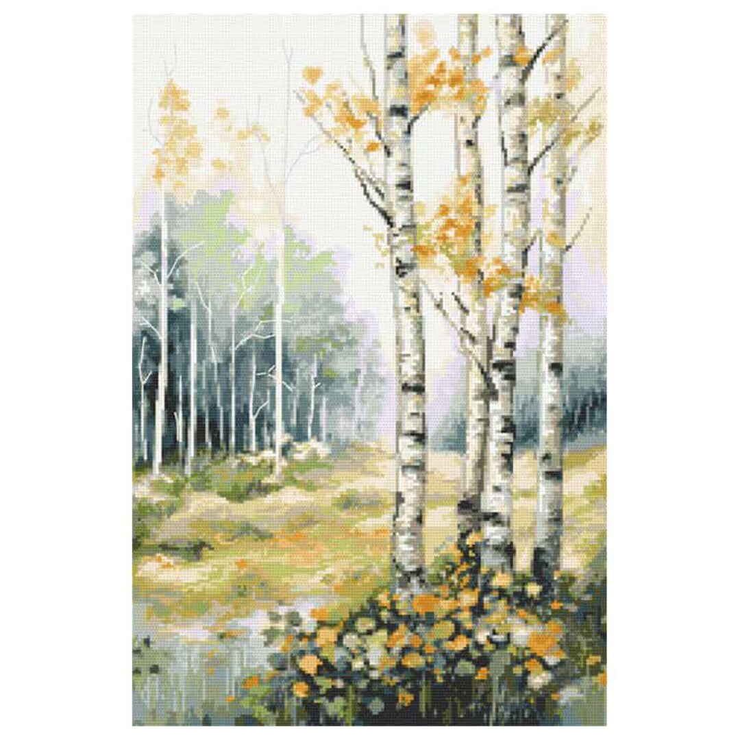 Cross Stitch Pattern PDF - Mysterious Birches - Etsy