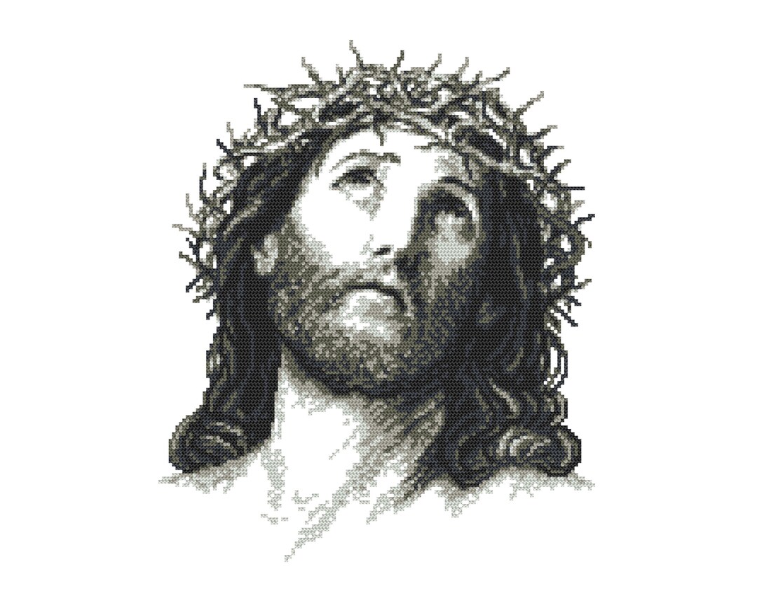 Jesus Christ by Guido Reni Modern Easy Digital Cross Stitch Pattern, - Etsy