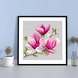 Magnolia Digital Pattern Cross Stitch, PDF, Cross Stitch Pattern - Etsy