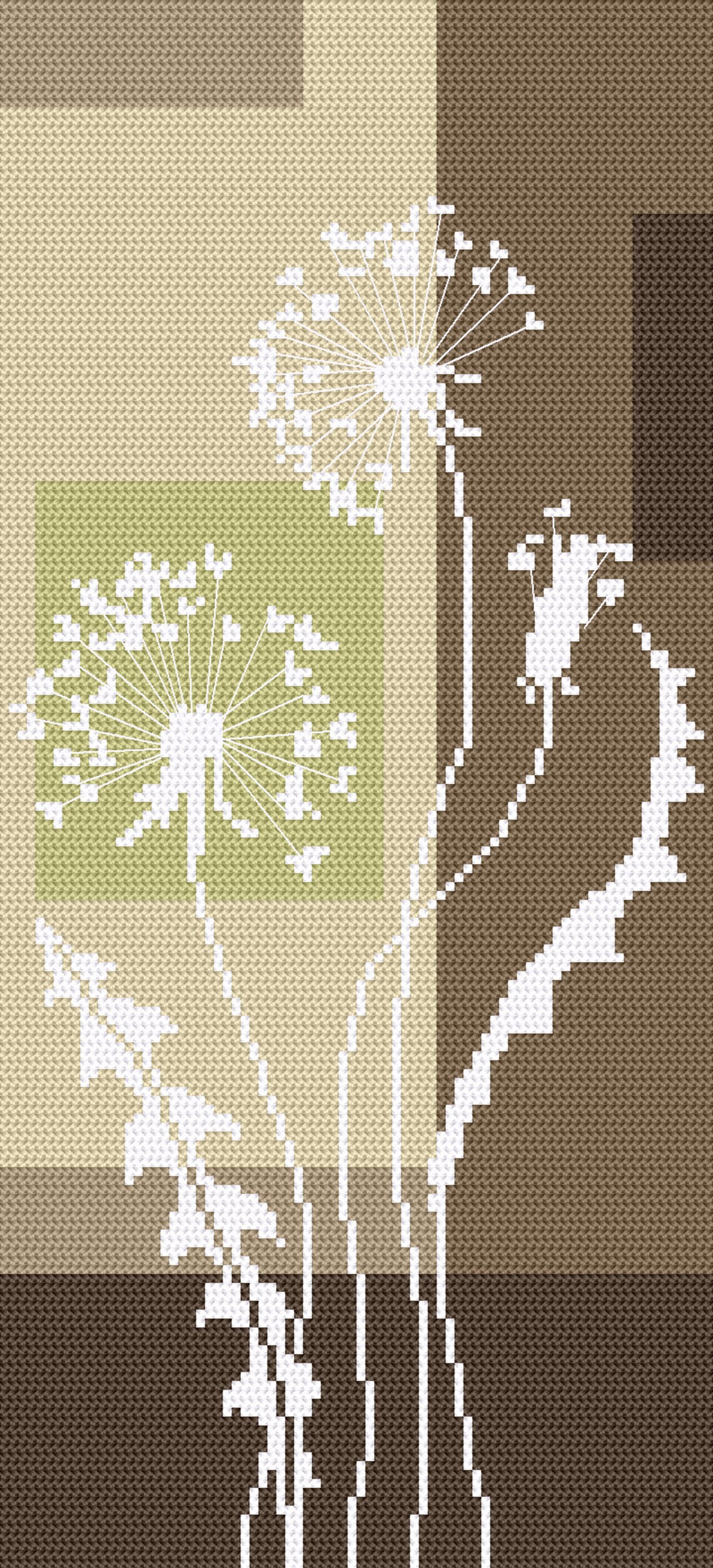 Dandelions Digital Counted Cross Stitch Pattern .pdf,.hks- Smartphone ...