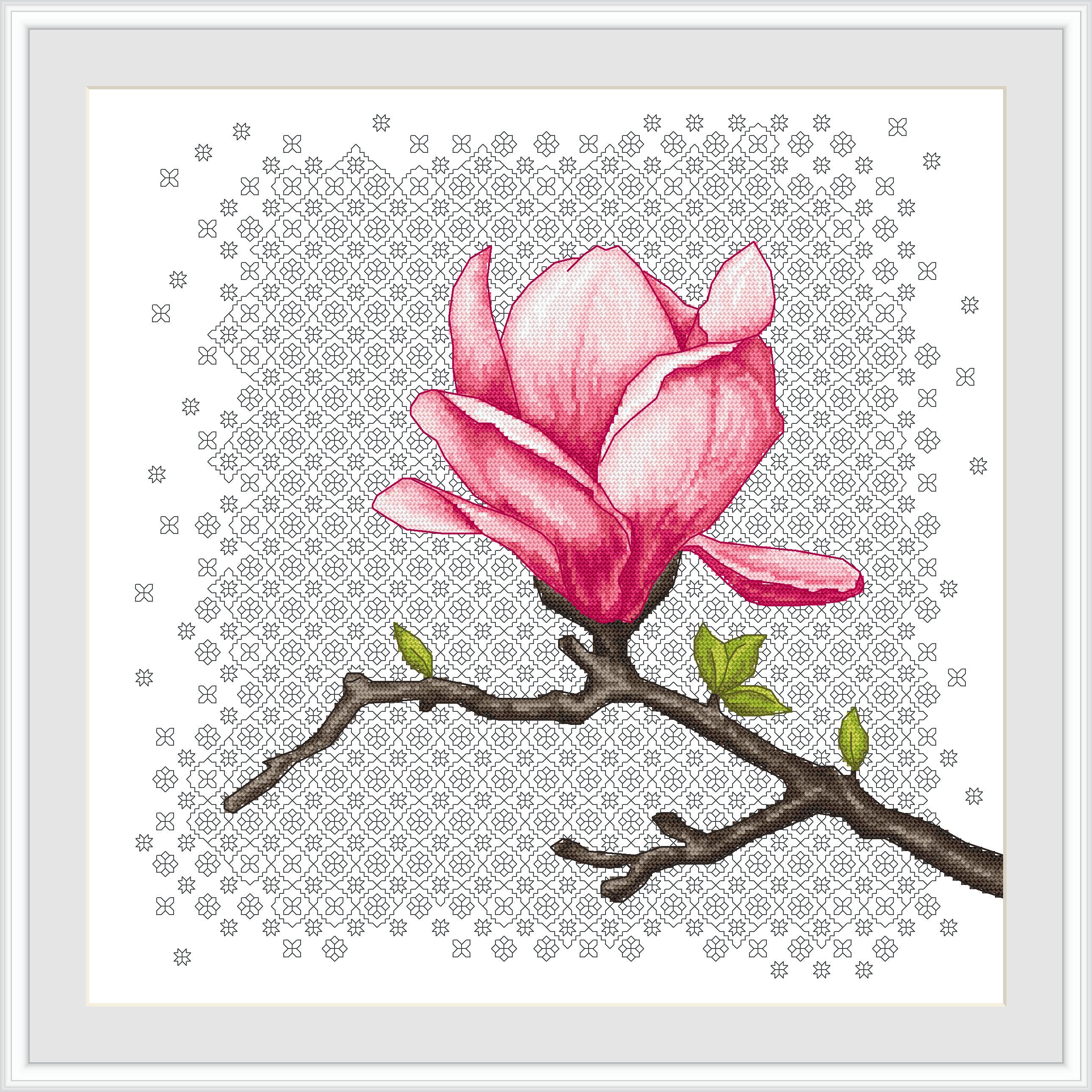 Charming Magnolia Digital Pattern for Cross Stitch Romantic - Etsy