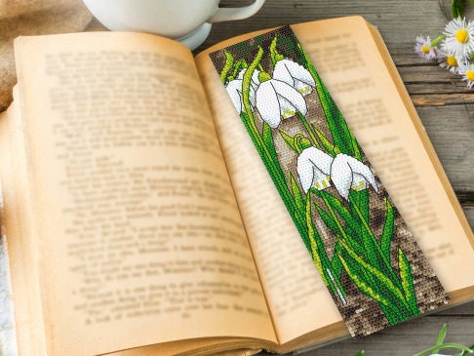3 Floral Bookmarks Irises Snowdrops Digital Patterns for - Etsy