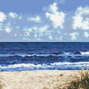 Sea Cross Stitch Pattern, Sea Beach Digital Cross Stitch Pattern PDF ...