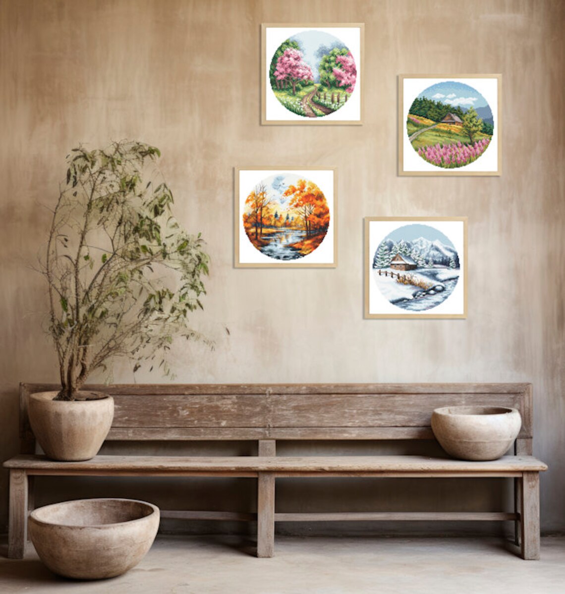 Cross Stitch Pattern PDF - Winter Landscape, Pdf,.hks- Smartphone ...