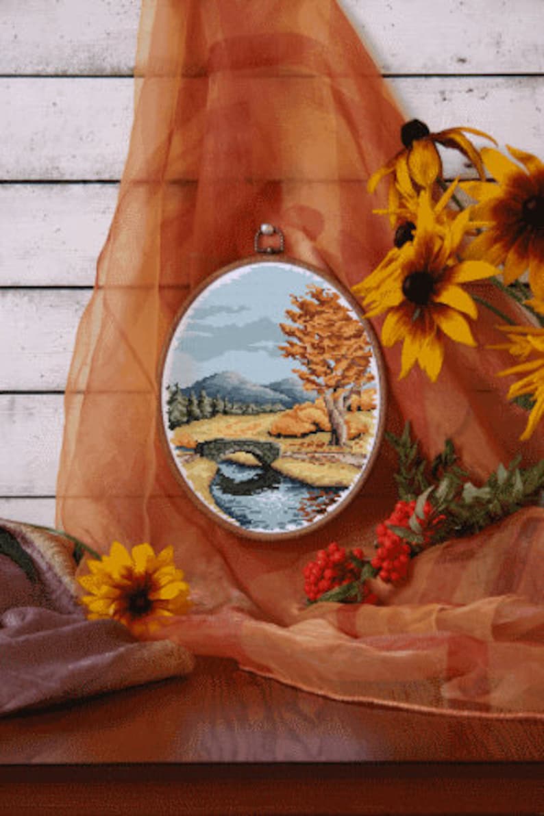 Four Seasons Fallautumn Winter 2 Digital Cross Stitch - Etsy