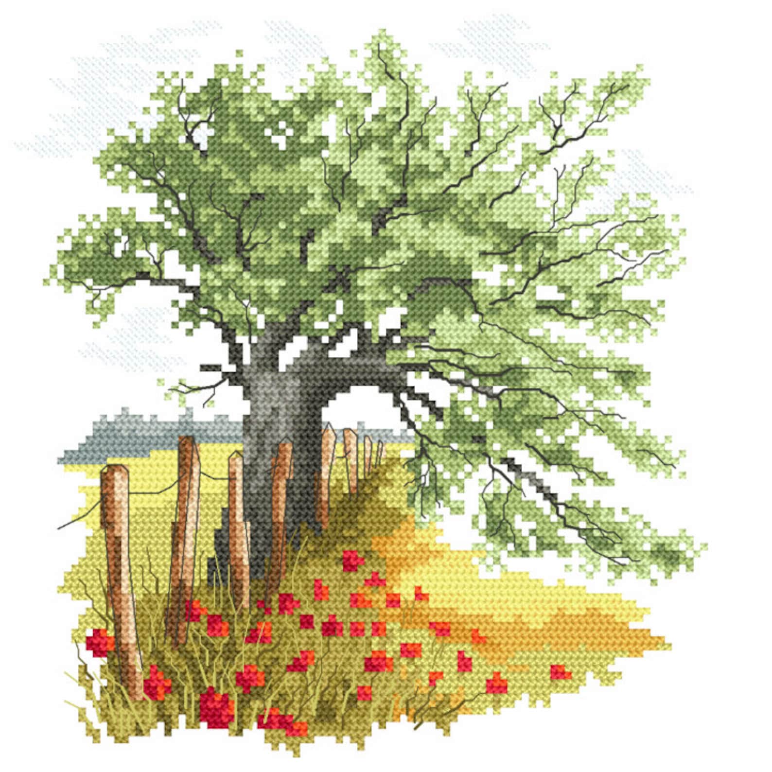 Secrets of an Old Oak Tree Digital Pattern for Cross Stitch , PDF ...