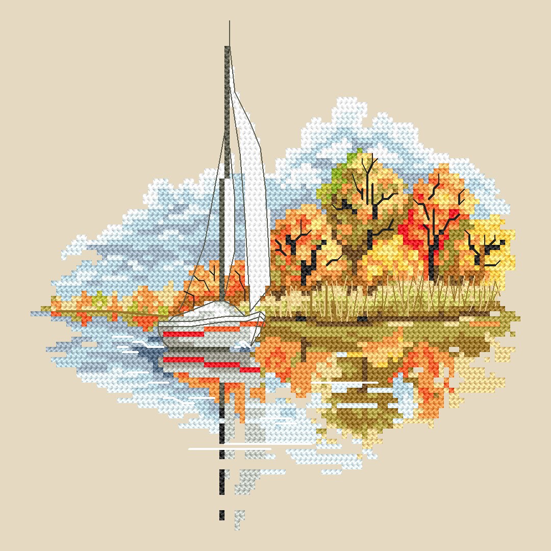 Four Season Autumn Fall Digital Pattern for Cross Stitch | Etsy