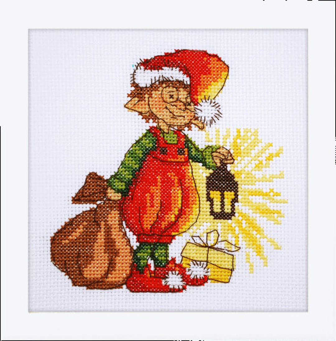 Santa Claus Elf Cross Stitch Pattern Funny Santa Claus PDF - Etsy