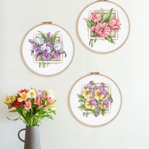 Tulips Digital Cross Stitch Pattern, PDF & HKS Files. - Etsy