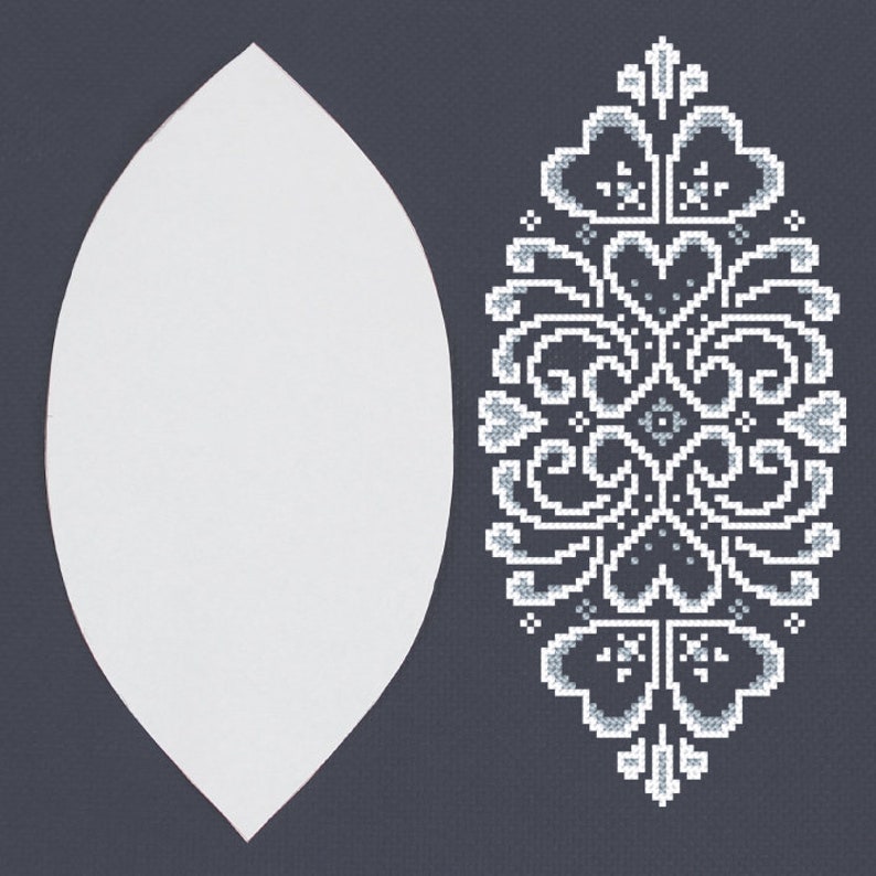 Christmas Ball With White Arabesque Digital Stitch Pattern - Etsy