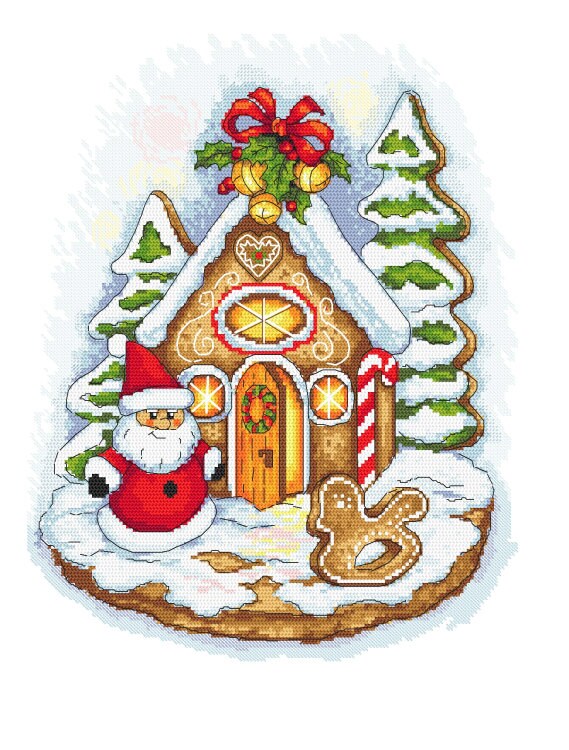 Gingerbread Hut Digital Stitch Pattern - Etsy