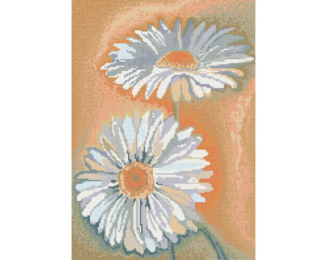 Daisies - Digital Cross-stitch Pattern - Field Flowers PDF, Cross ...