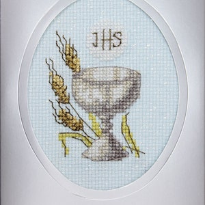 First Holy Communion Card - Cup Modern Cross Stitch Pattern,religious ...