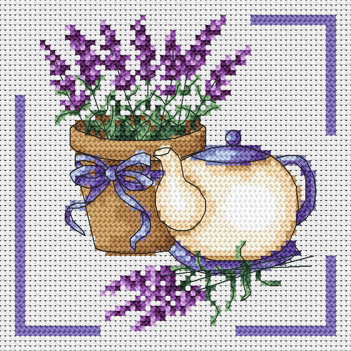 Jug With Lavender Digital Pattern for Cross Stitch , Pdf,.hks ...