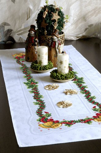Table Runner With Bells Digital Pattern for Cross Stitch - Etsy