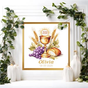 Holy Communion Cross Stitch Pattern PDF - in Rememberance of First ...