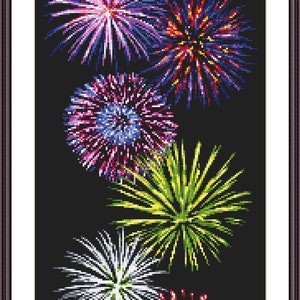 Magic of Fireworks Digital Pattern for Cross Stitch - Etsy
