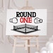 Round One Boxing Party Boxer Little Boxer Sports Banner Boxing Gloves ...