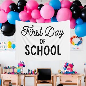First Day of School Tapestry Back to School First Day of School Banner ...