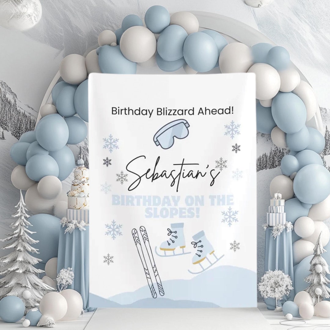 Ice Skating Birthday Winter Birthday Ski Slopes Apres Ski Party ...