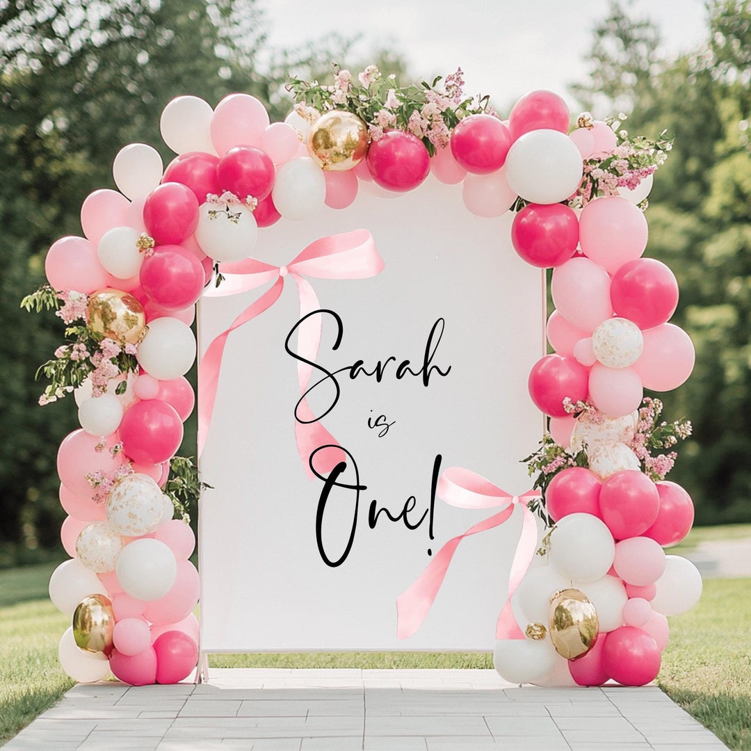 First Birthday Girl Bow Birthday 1st Birthday Party Theme Ideas ...