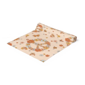 Two Groovy Table Runner 2 Groovy 70s Birthday Decor Peace Birthday ...