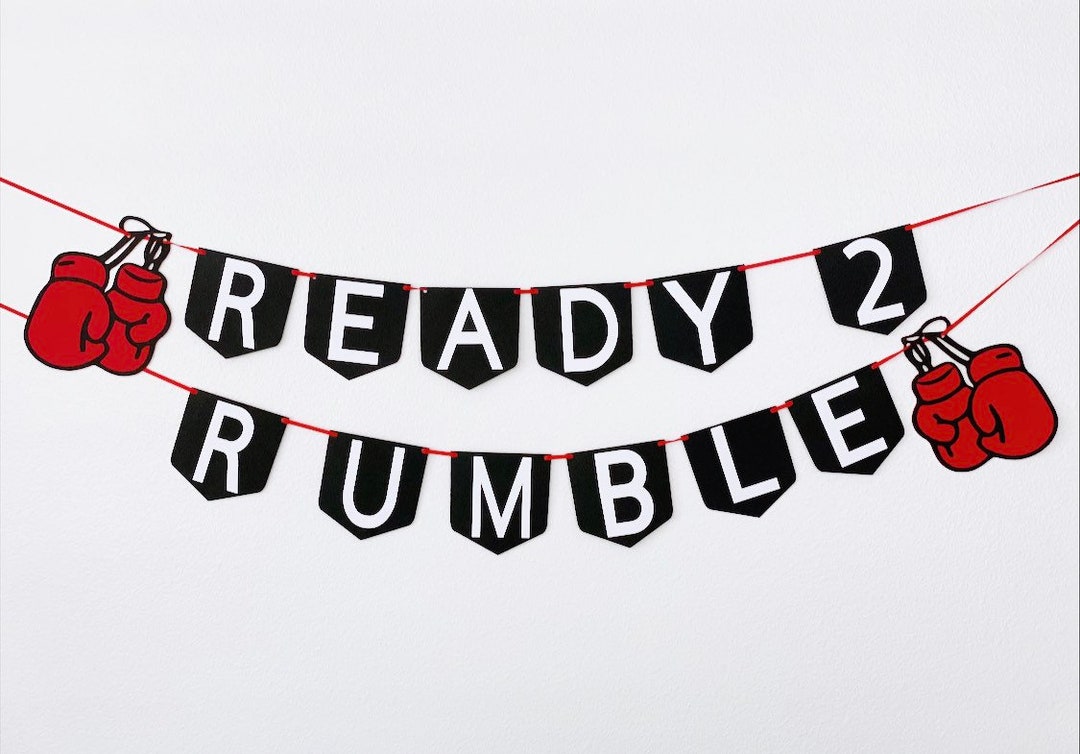 Boxing Party Boxer Little Boxer Sports Banner Boxing Gloves Birthday ...