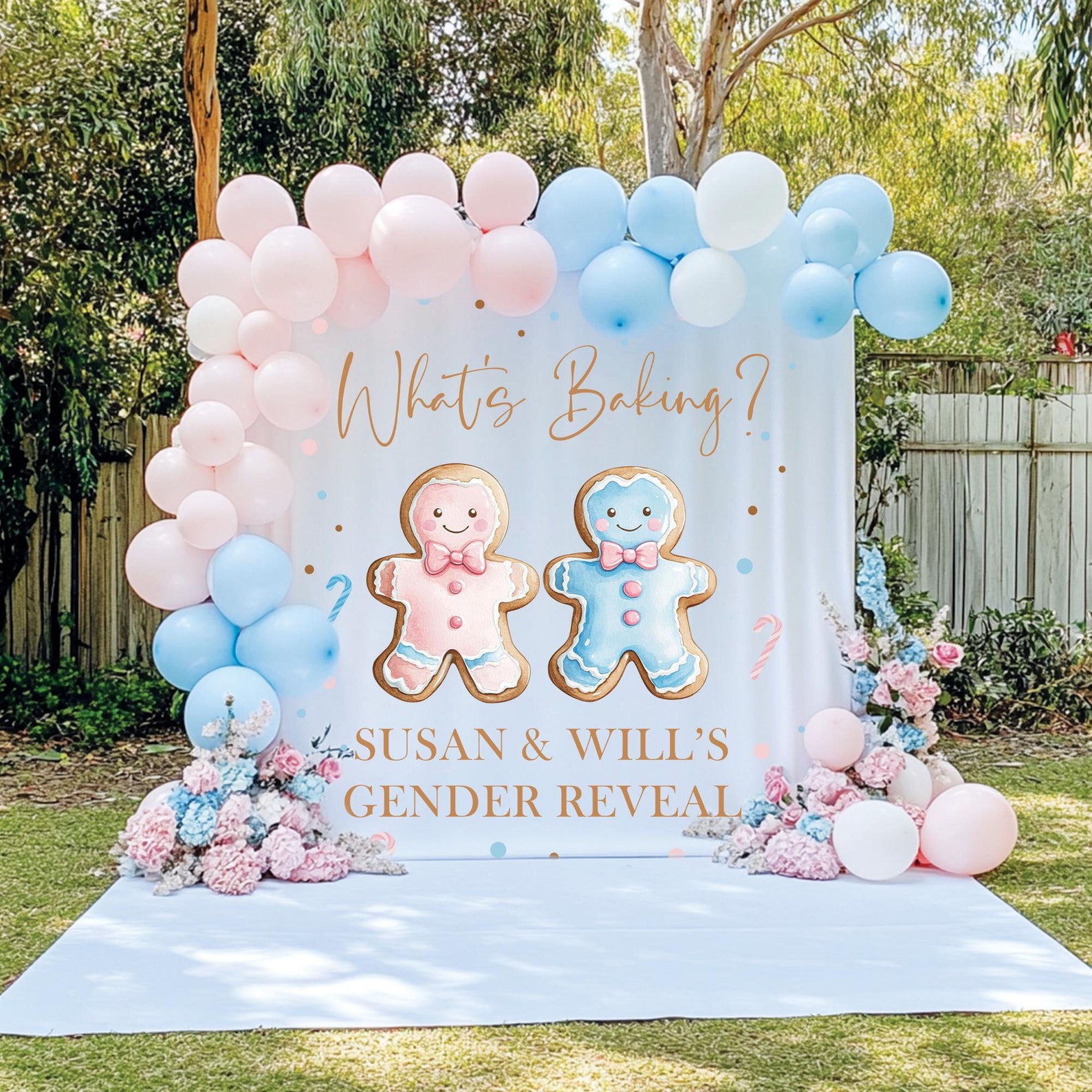 Gingerbread Gender Reveal Christmas Gender Reveal Whats Baking Pink or ...