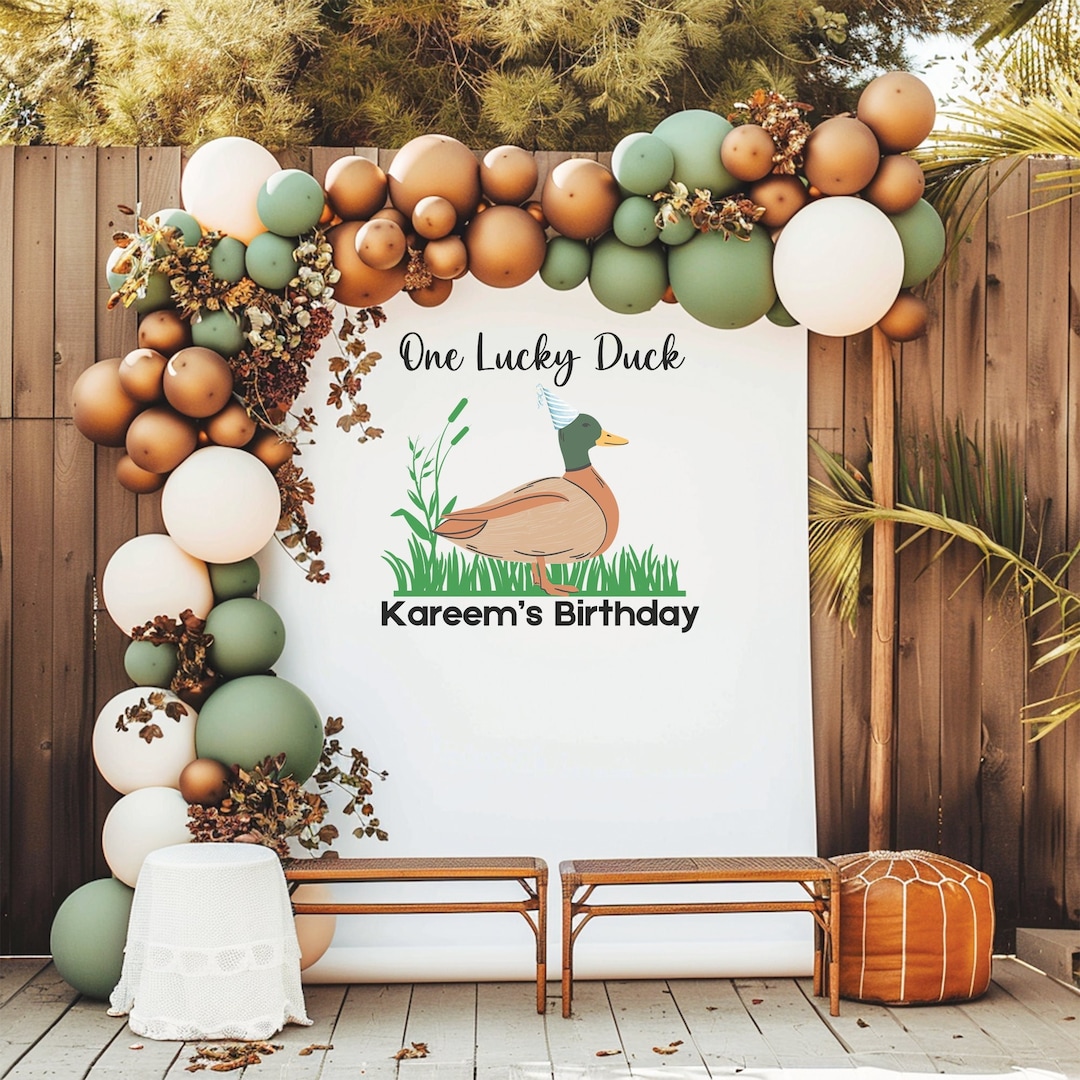 ONE Lucky Duck 1st Birthday Duck Birthday Party Decor One Lucky Duck ...