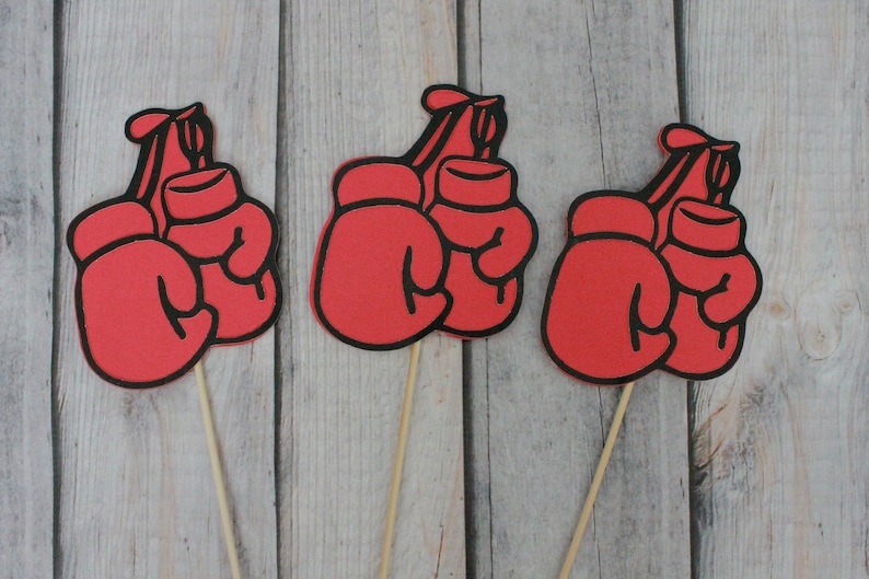 3 Prop Piece Set-Boxing Party Boxer Boxing Party Centerpieces | Etsy