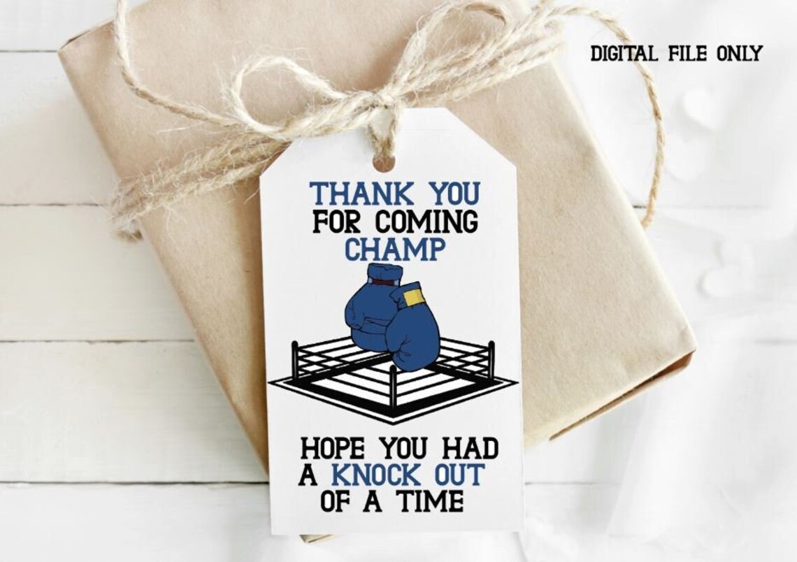 Boxing Gift Tags Boxing Gifts Boxing Gloves UFC Birthday - Etsy