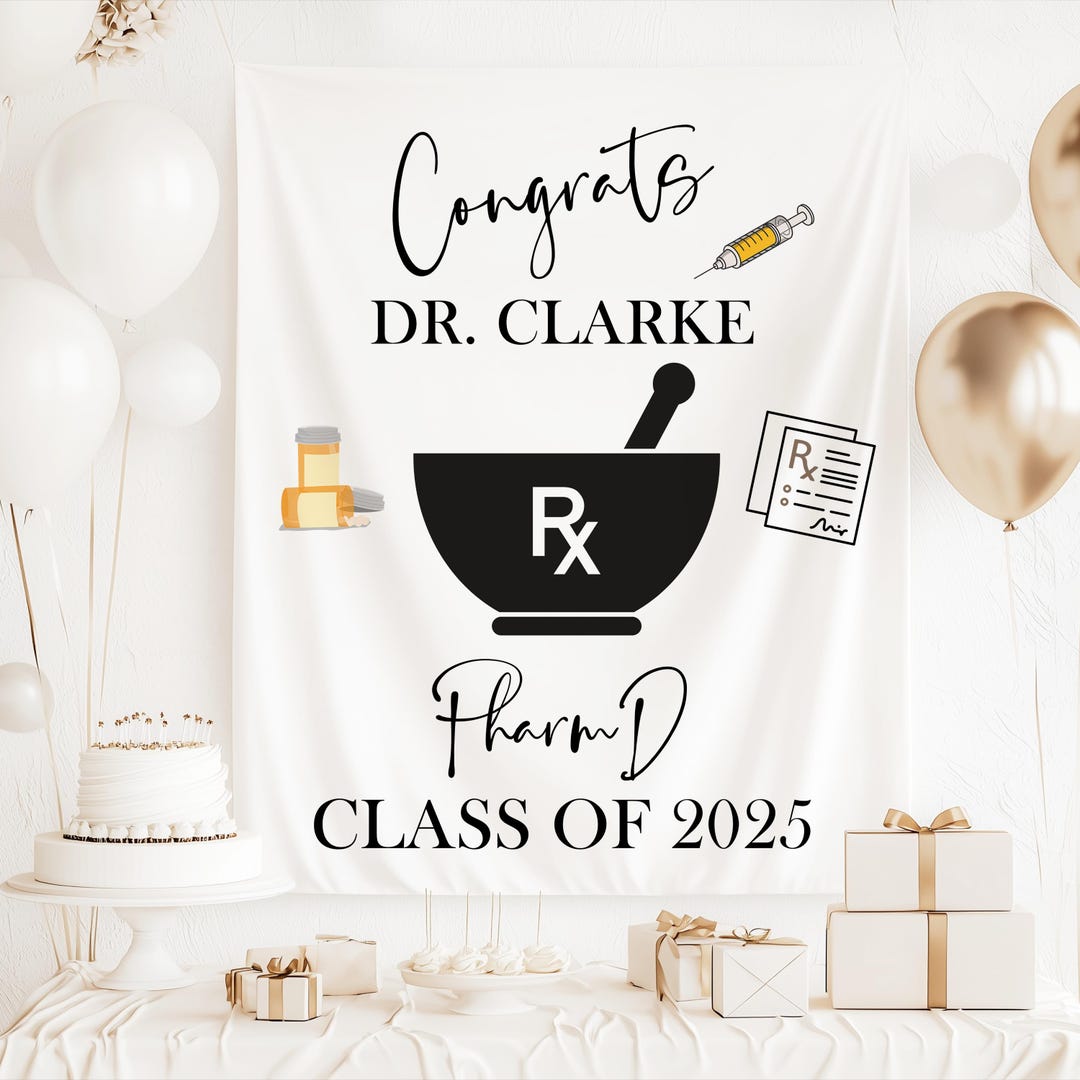 Pharmacy Graduation Photo Backdrop Graduation Backdrop Class of 2025 ...
