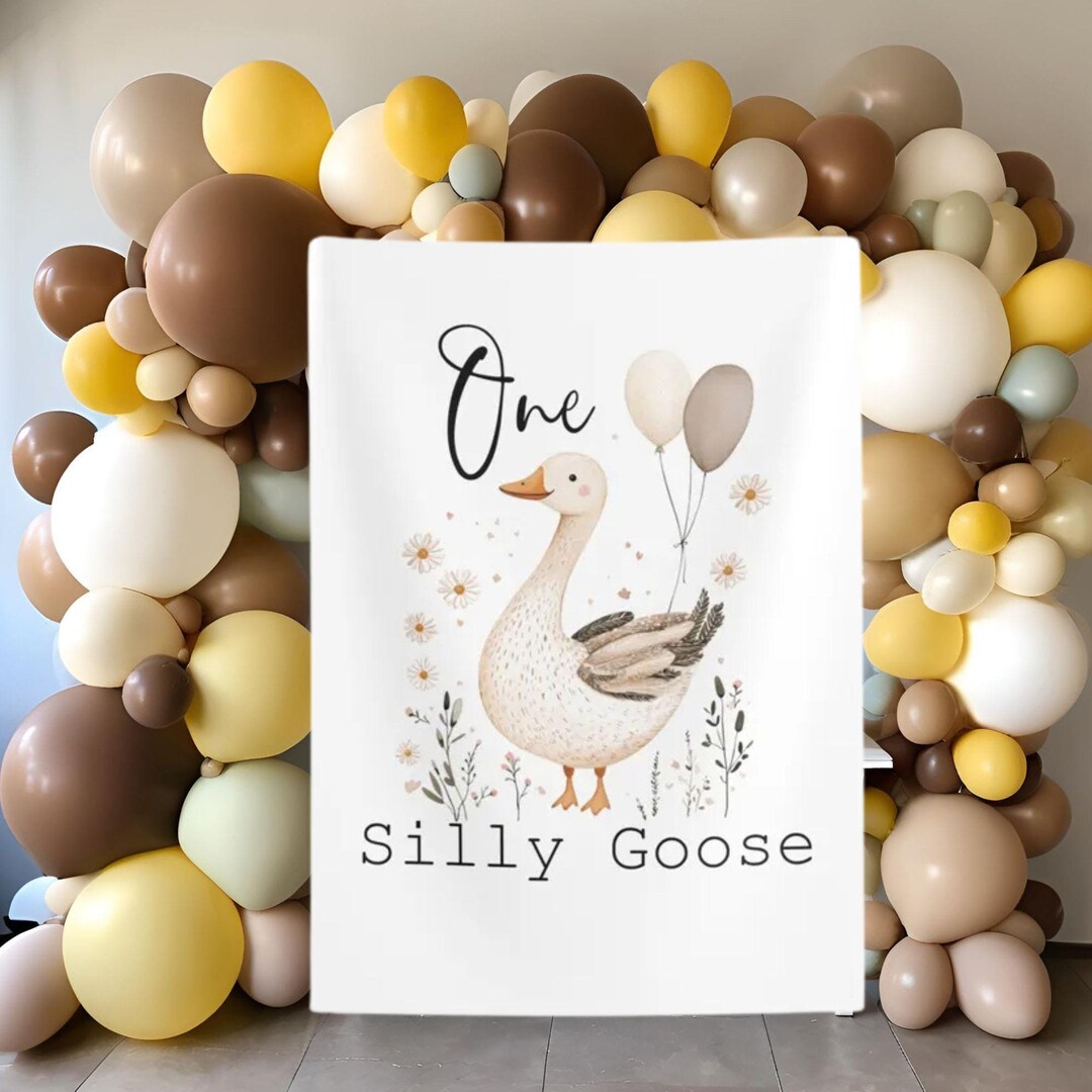 One Silly Goose Backdrop 1 Silly Goose Birthday One Silly Goose High ...