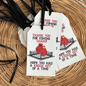 Boxing Gift Tags Boxing Gifts Boxing Gloves UFC Birthday Boxing Theme ...