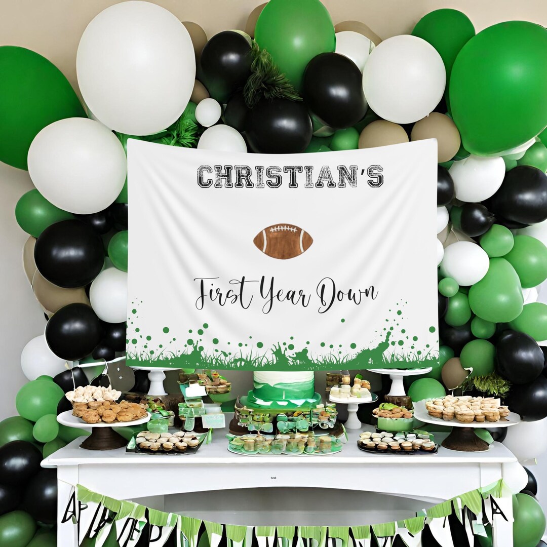 Football Birthday Banner 1st Birthday Football Theme First Birthday ...