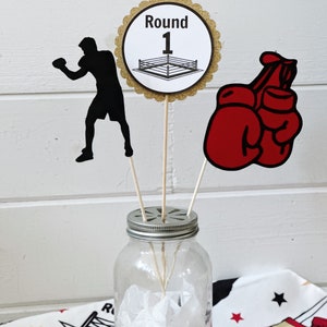 3 Prop Piece Set-boxing Party Boxer Boxing Party Centerpieces Boxing ...