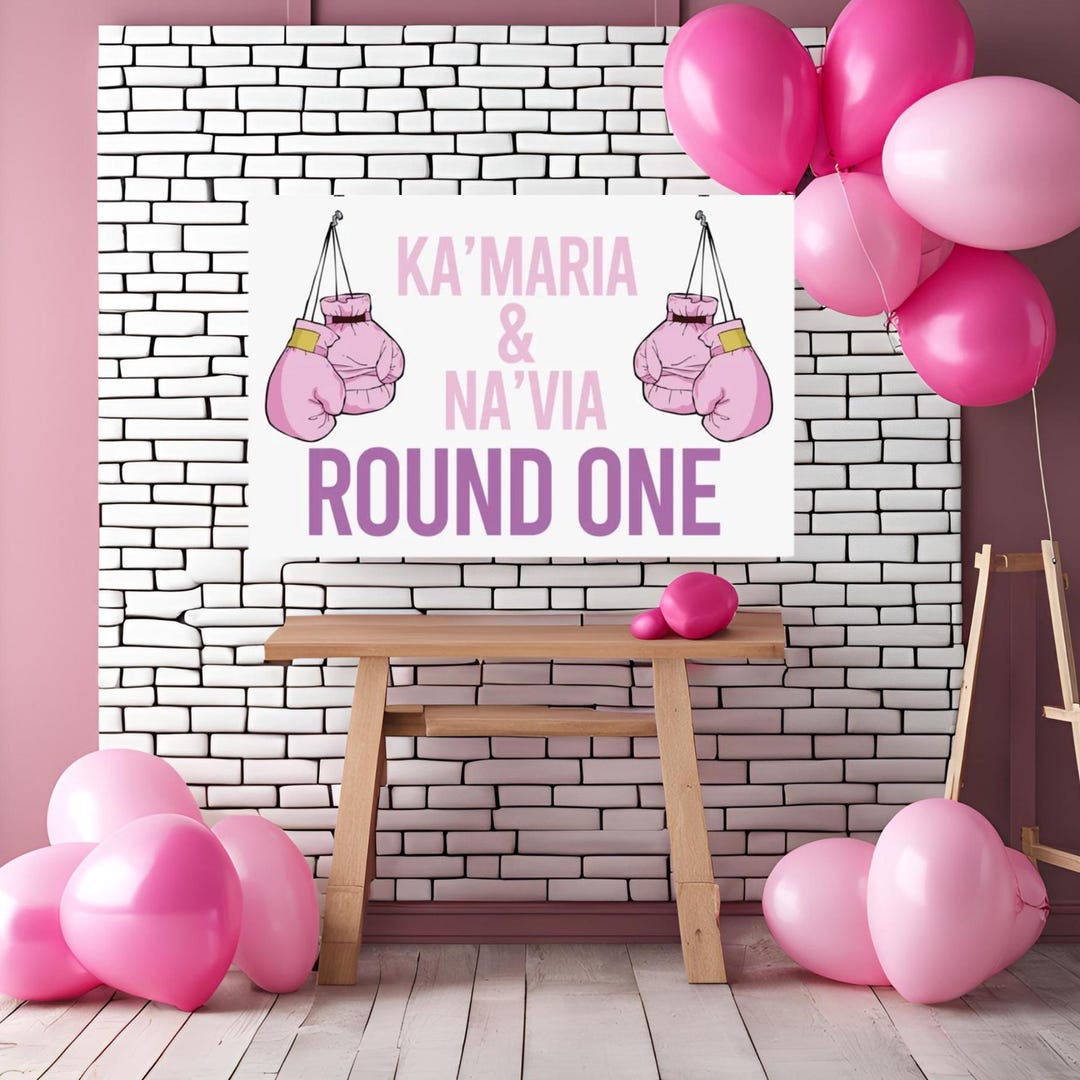 Pink Boxing Gloves Boxing Poster Boxing Party Boxer Little Boxer Sports ...