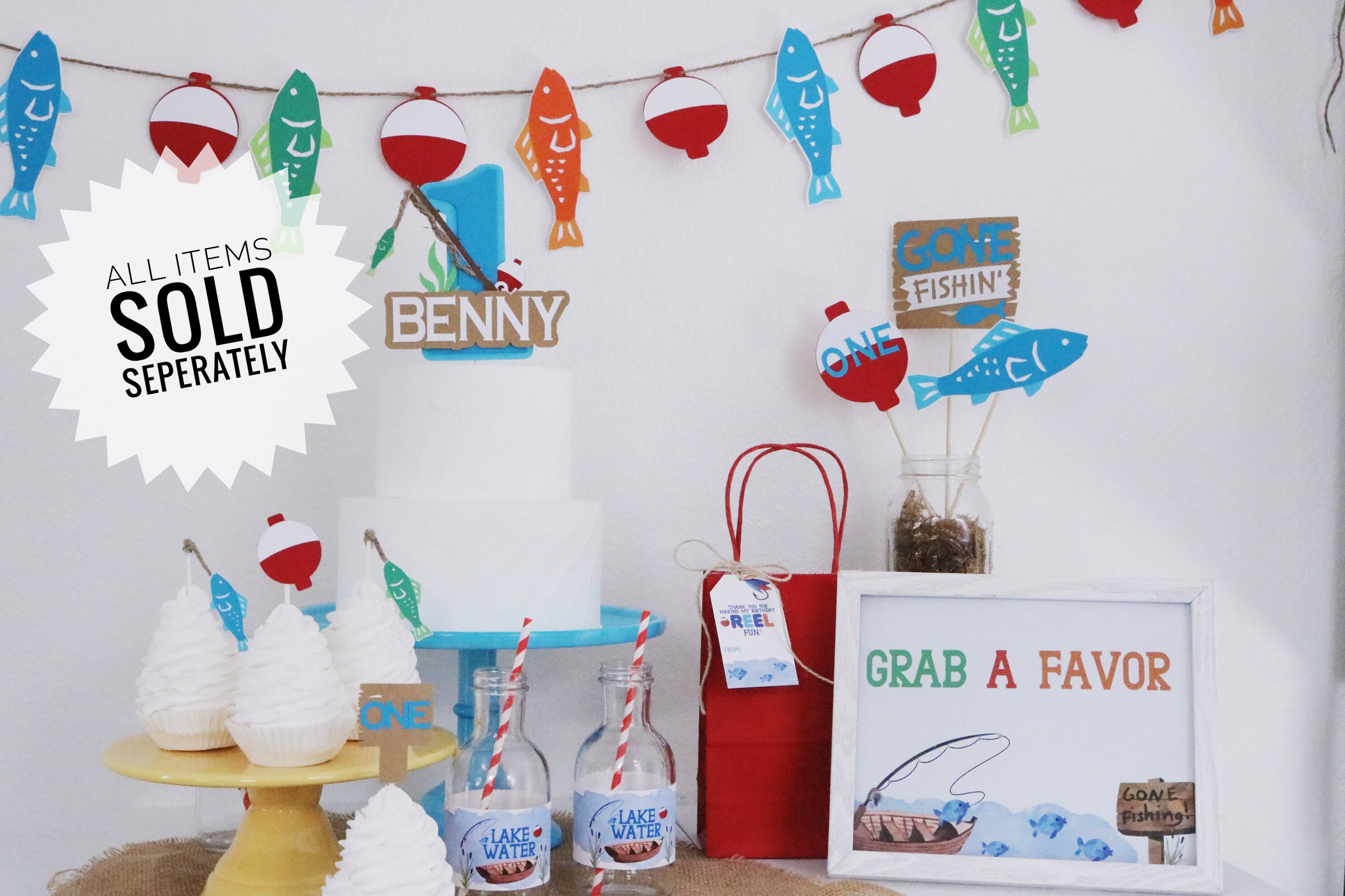 Fishing Water Bottle Label Lake Water O Fishally One the Big | Etsy