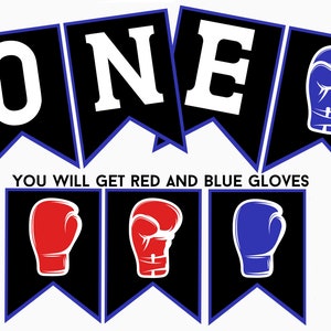 Boxing Party Boxing Party Theme Boxing High Chair Banner Little Boxer ...