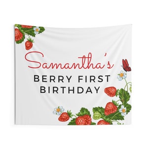 Strawberry First Birthday Berry First Birthday Berry 1st Birthday ...