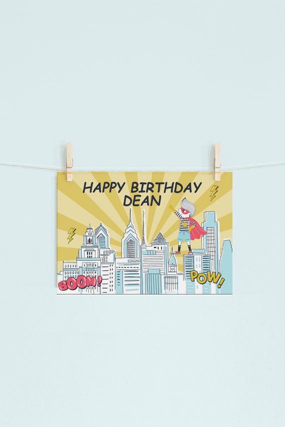 Super Hero Poster Superhero Birthday Poster Superhero Party - Etsy