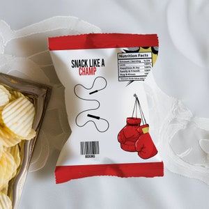 Boxing Chip Bags Boxing Birthday Decorations Boxing Baby Boy Boxer ...