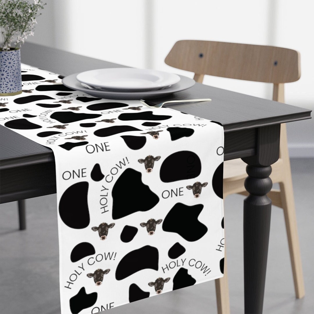 Holy Cow I'm One Holy Cow First Birthday Cow First Birthday Holy Cow Im One Banner Farm Birthday ...