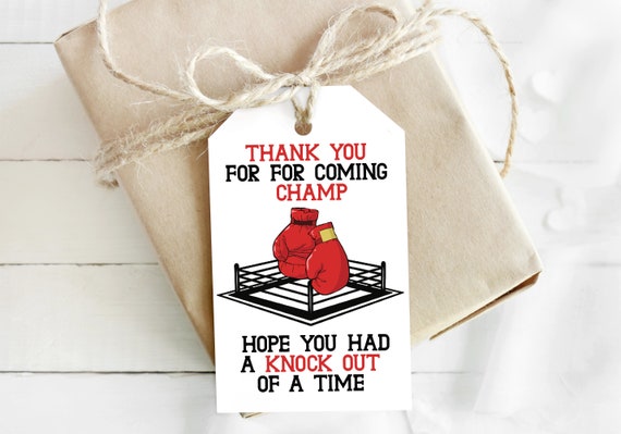 Boxing Gift Tags Boxing Gifts Boxing Gloves UFC Birthday | Etsy