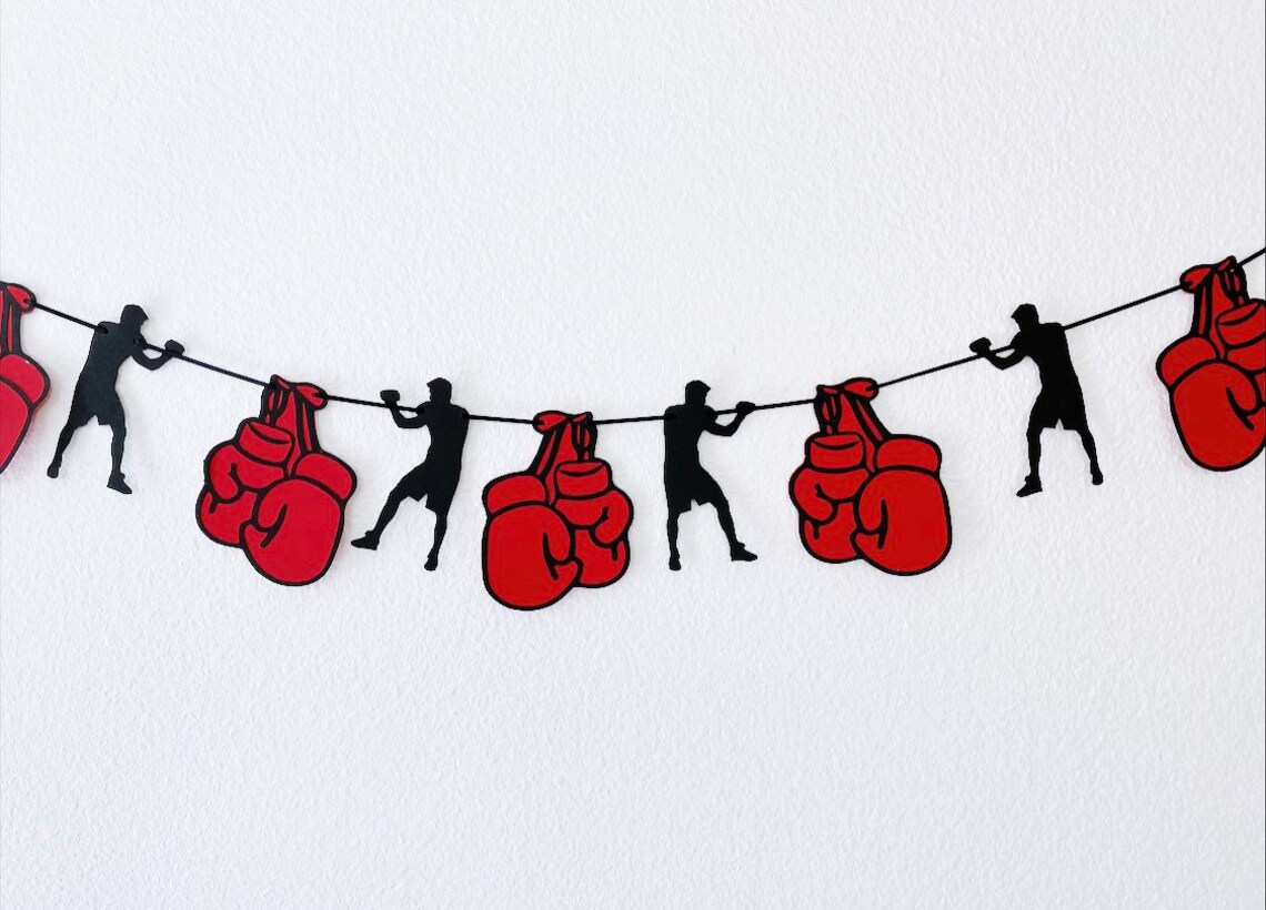 Boxing Banner Boxer Boxing Party Decorations Boxing Theme - Etsy
