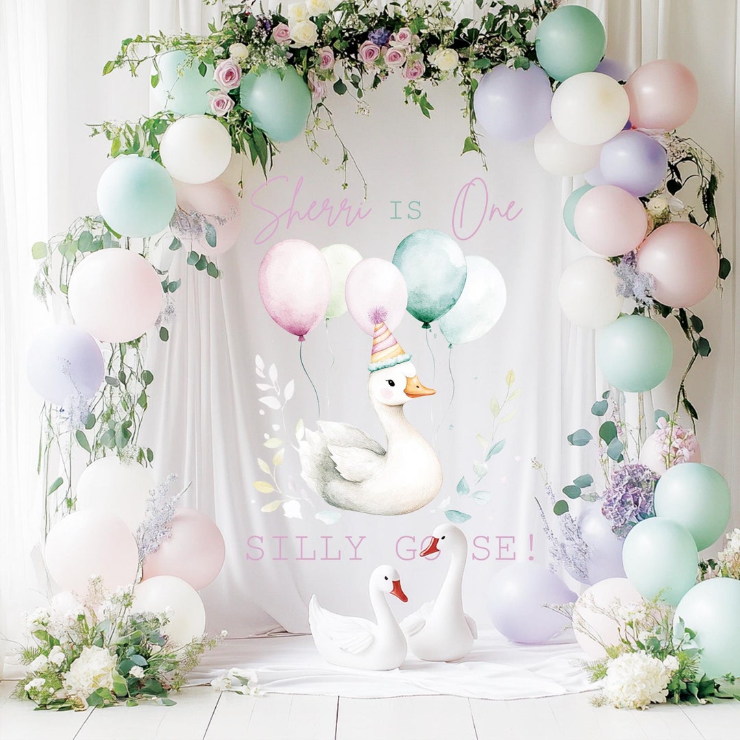 One Silly Goose Backdrop 1 Silly Goose Birthday One Silly Goose High ...