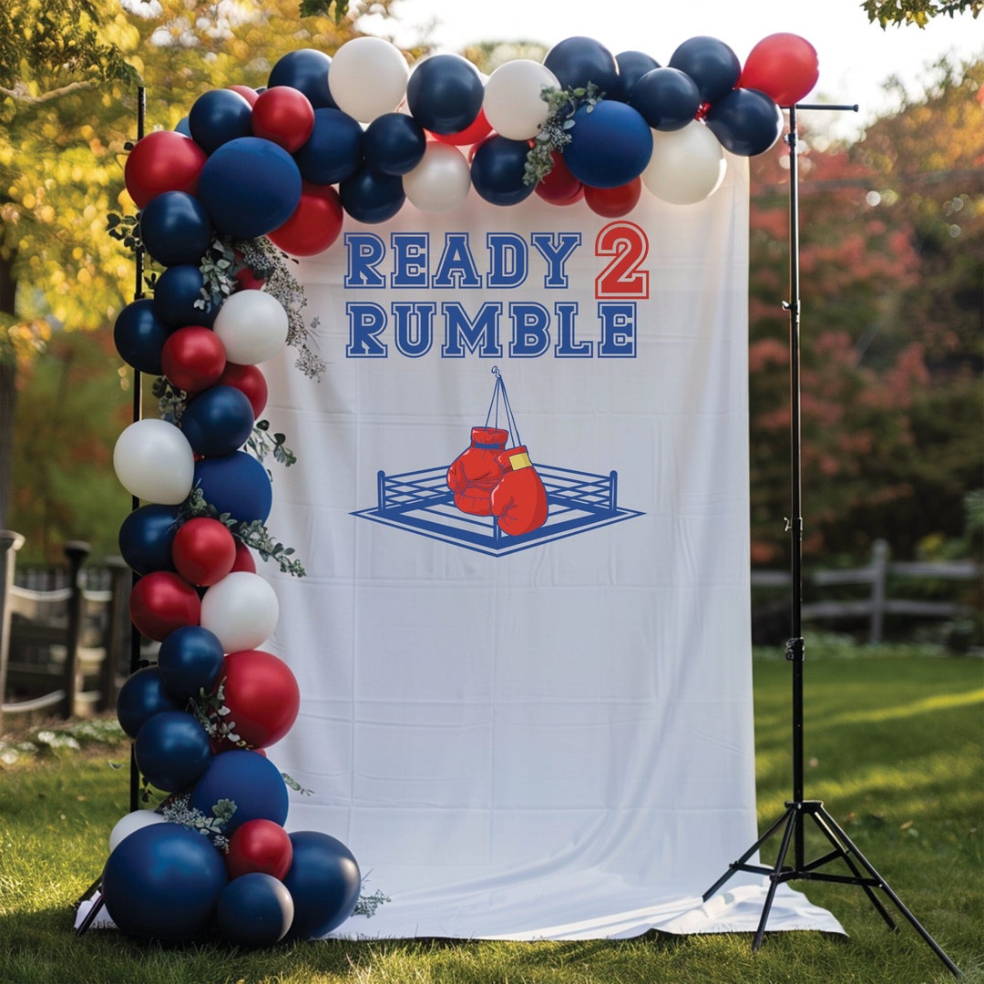 Ready 2 Rumble Boxing Banner Boxer Boxing Party Decorations Boxing ...