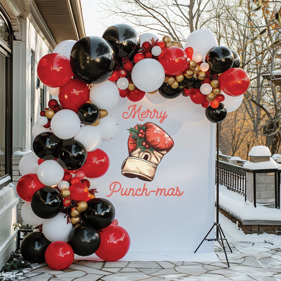 Christmas Boxing Banner Boxer Boxing Party Decorations Boxing Theme ...