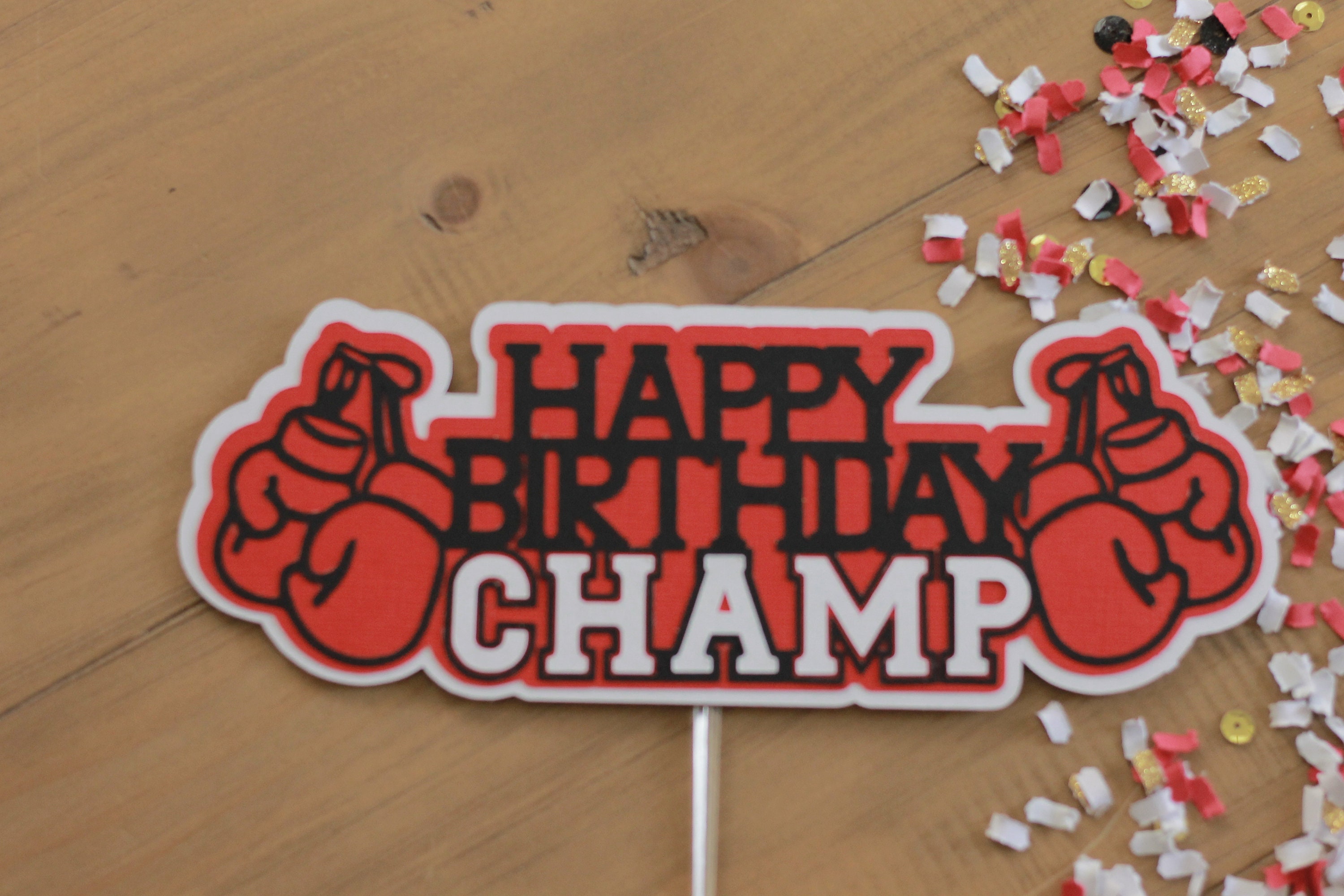 Boxer Cake Topper Boxing Party Boxing Party Boxing Gloves | Etsy